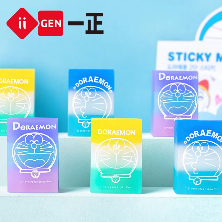 6Pcs-YiZheng-IIGEN-YZ6659-Doraemon-Gradient-Color-Eraser-Creative ...