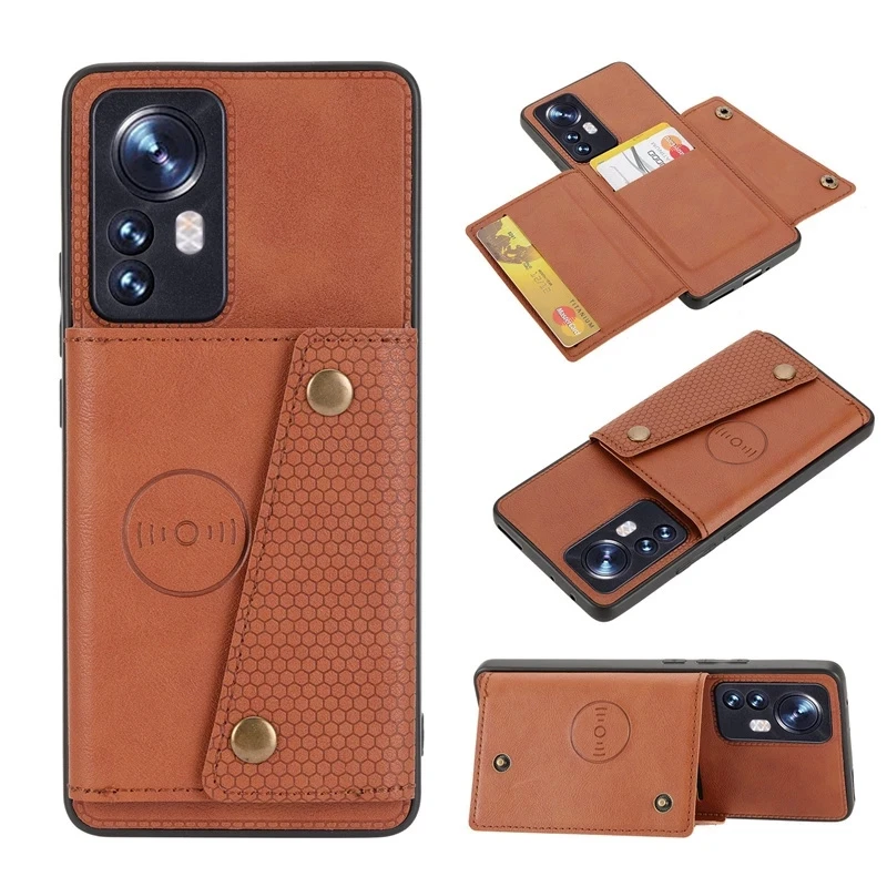 For Xiaomi 12T Pro Case Car Magnetic Leather Wallet Card Slot Case For ...
