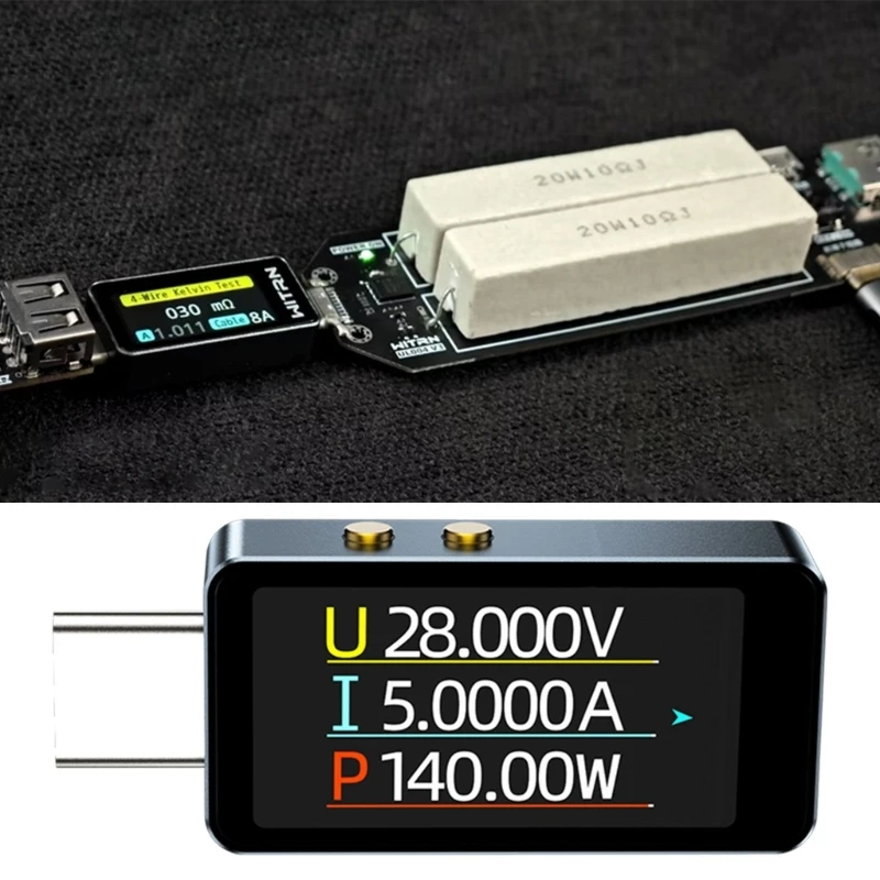 USB-Type-C-digitale-display-spanning-en-stroommeter-PD3-1-tester-voor ...