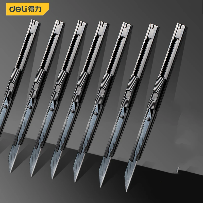 Deli-Utility-Knife-SK5-Carbon-Steel-Retractable-Box-Cutter-30-Small ...