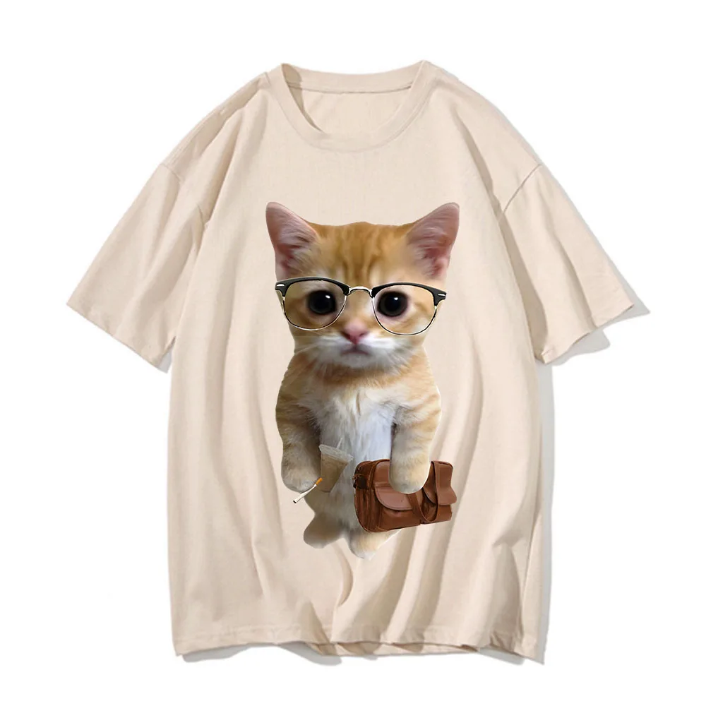 Camiseta-con-estampado-de-gato-Meme-para-hombre-ropa-divertida-de ...