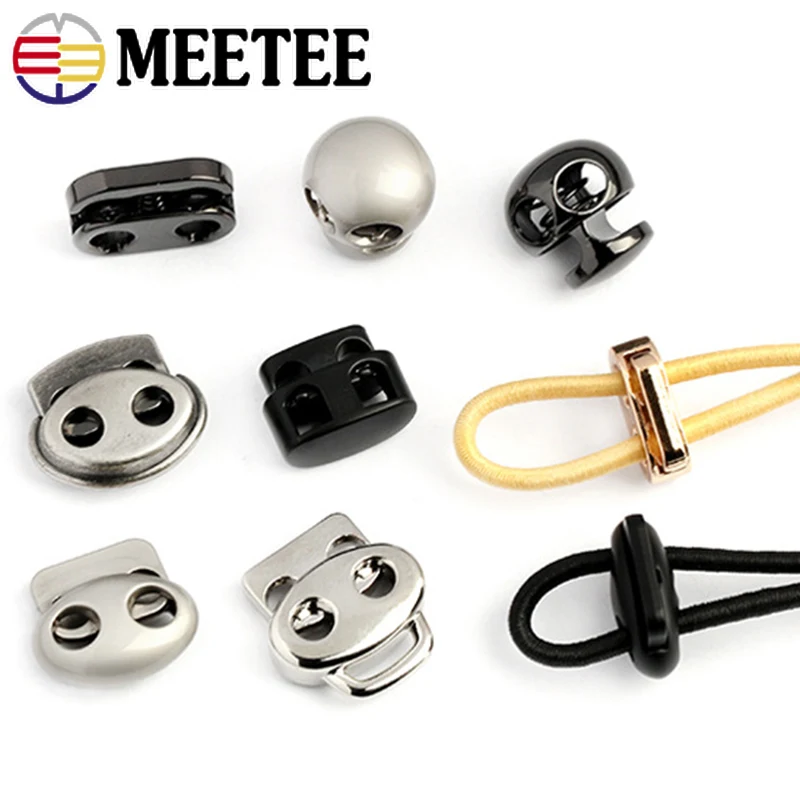 10/20Pcs Meetee Metal Snap Buttons Rope Buckle Spring Stopper Buckles ...