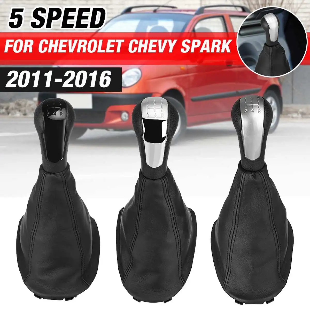 Gear-Shift-Knob-For-Chevrolet-Spark-2011-2013-2014-2015-2016-5-Speed ...