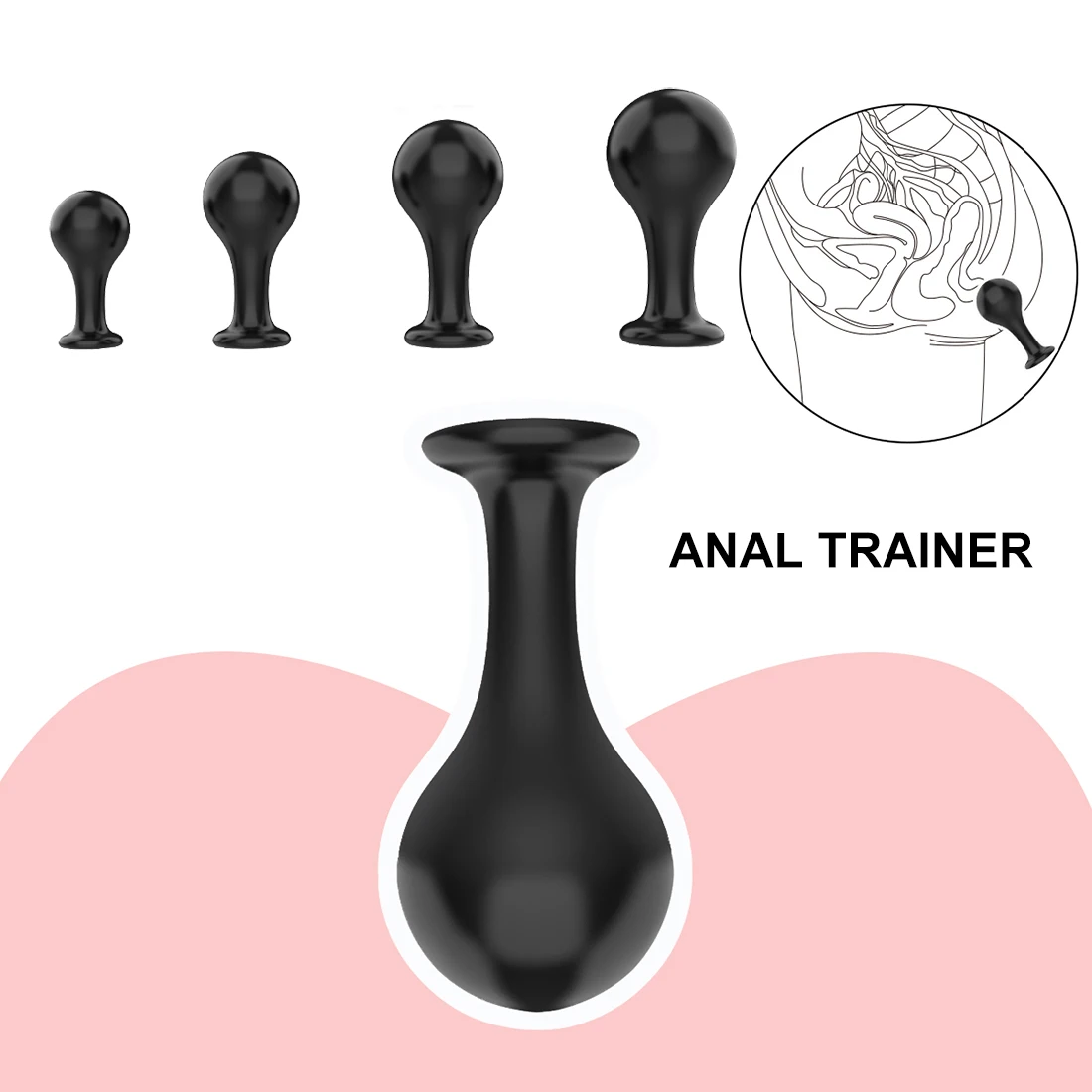 Gay-Anal-Trainer-Sets-Beads-Butt-Plug-Sex-Toy-Prosate-Massager-Dildo ...