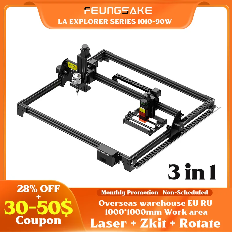 Probot mensal cnc máquina de gravura a laser 50w madeira gravador metal 90w máquina de corte a ...
