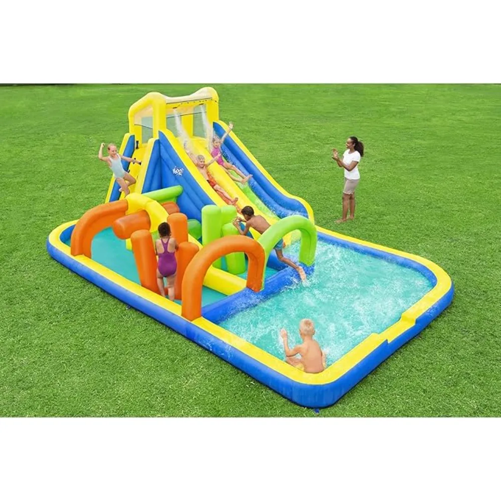 AquaRace-Kids-Inflatable-Outdoor-Water-Park-with-Dual-Slides-Built-in ...