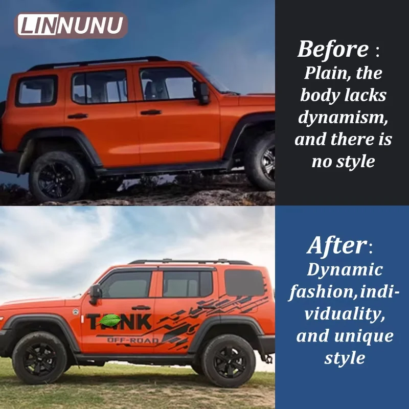 LINNUNU car stickers For WEY TANK 300 2023 2024 body exterior ...