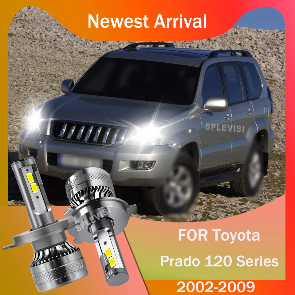 2x High Lumens H4 LED Headlight Bulbs High/Low Beam Upgrade For Toyota ...