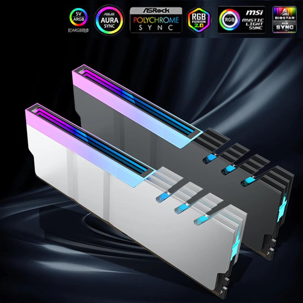 Ram-Cooler-Radiator-DDR4-DDR5-Ram-Cooling-Heat-Sink-5V-3PIN-ARGB-AURA ...