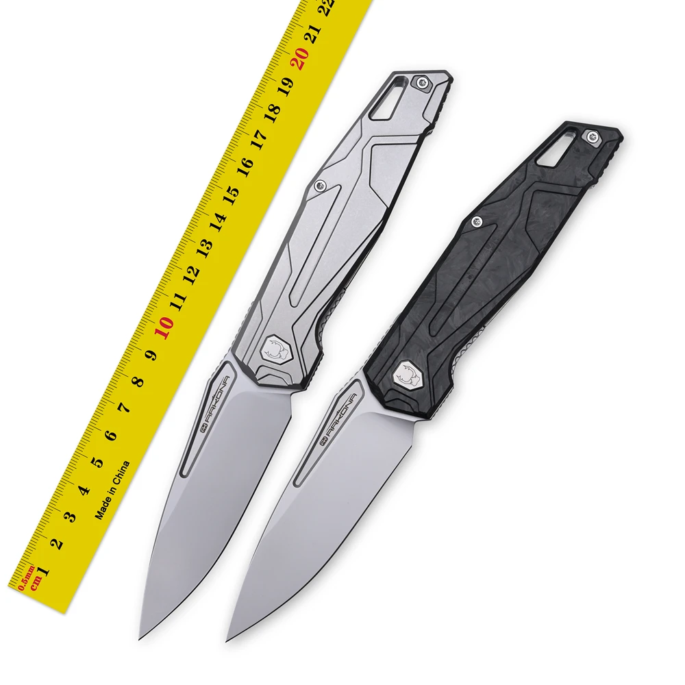 ARKONA-Buran-M390-Blade-Folding-Knife-Titanium-CF-Handle-Outdoor ...