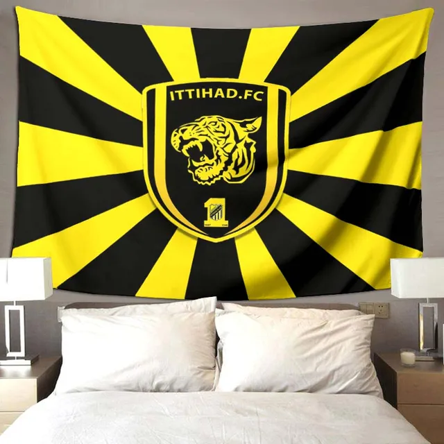 Al-Ittihad Club Jeddah Football Saudi Arabia Tapestry Wall Hanging ...