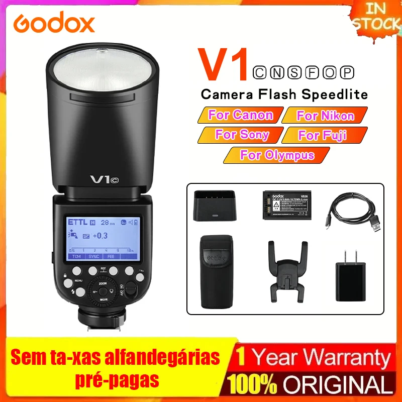 Godox-Round-Head-Camera-Flash-Speedlite-para-Canon-Nikon-Sony-Fuji ...