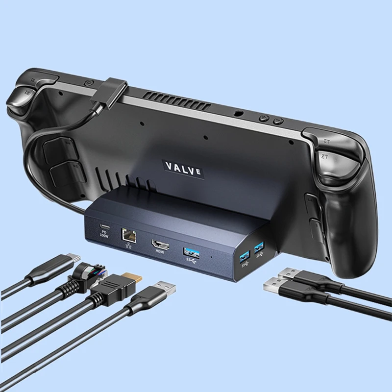 6 in 1 Steam Deck Docking Station TV Base Stand Alloy Holder Dock 4K ...