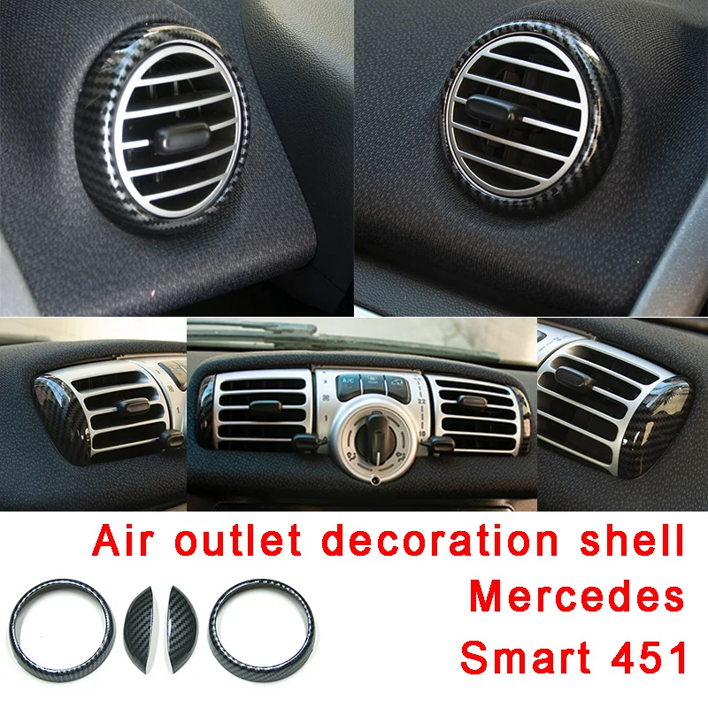 Dashboard-Air-Outlet-Decoration-Cover-Car-Stickers-For-Mercedes-Smart ...