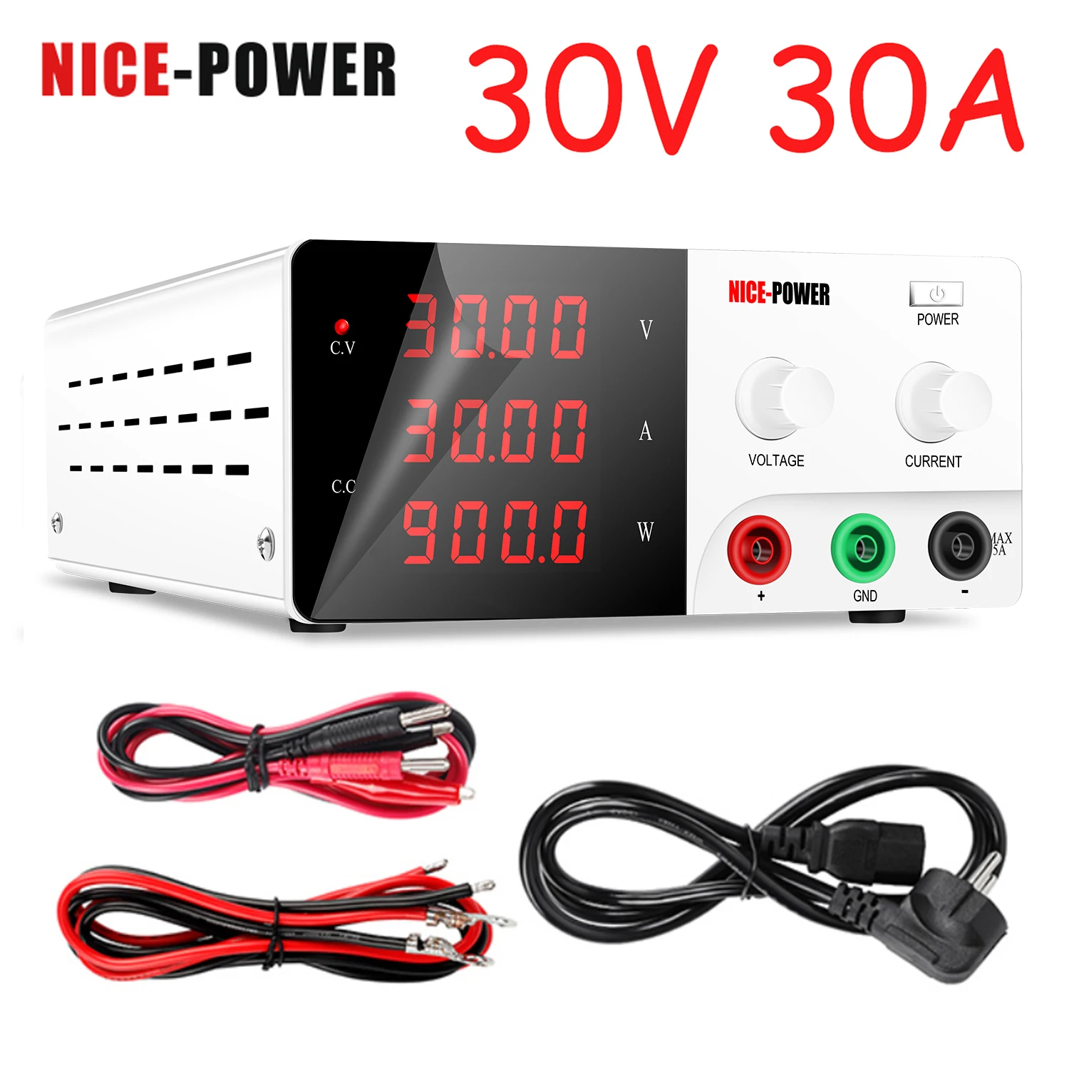 NICE POWER 30V 10A/20A/30A 60V10A Adjustable DC Power Supply 100V 5A ...
