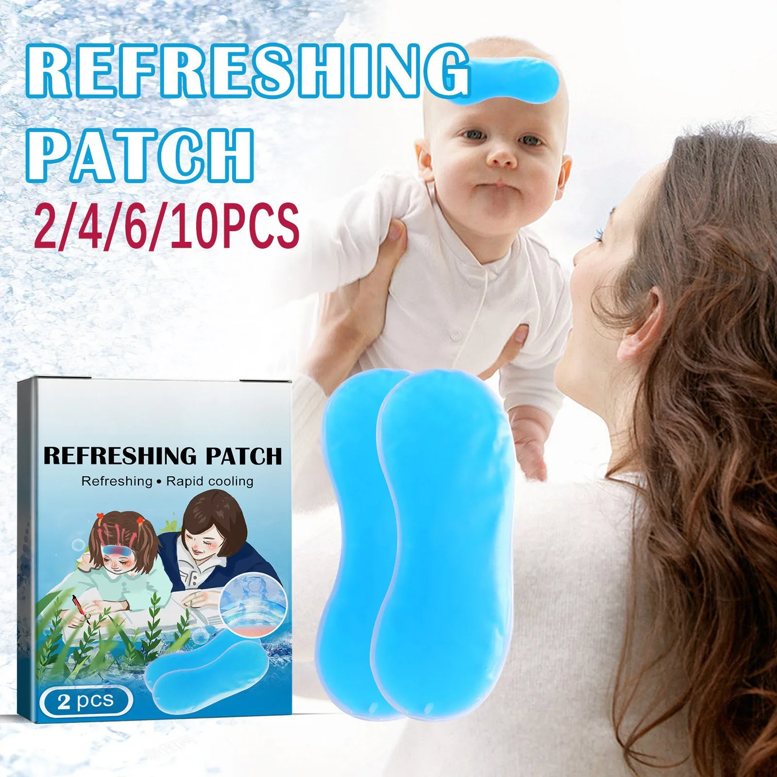 2/3/6/10PCS Fever Cooling Patch Headache Relieve Pain Pad Lower ...