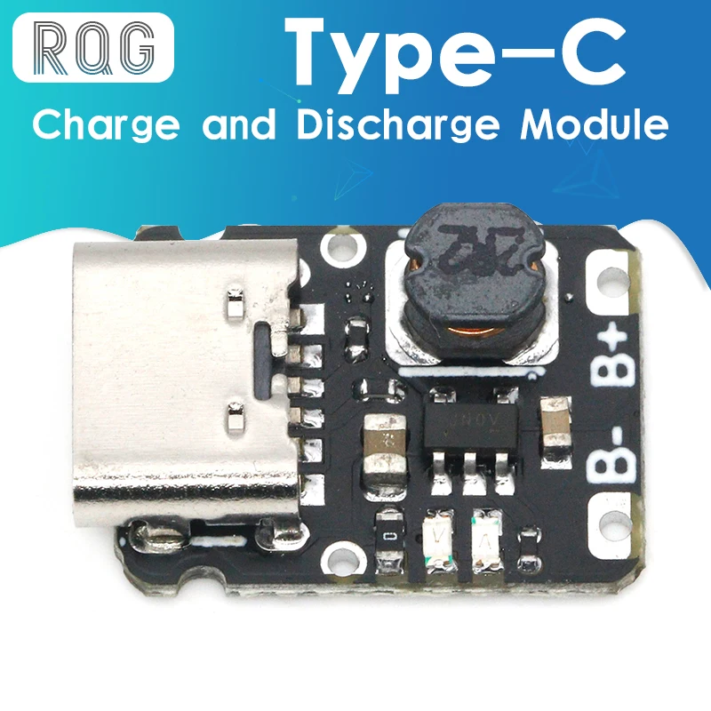 Mini-lithium-battery-charging-module-with-5V-output-boost-18650-type-C ...