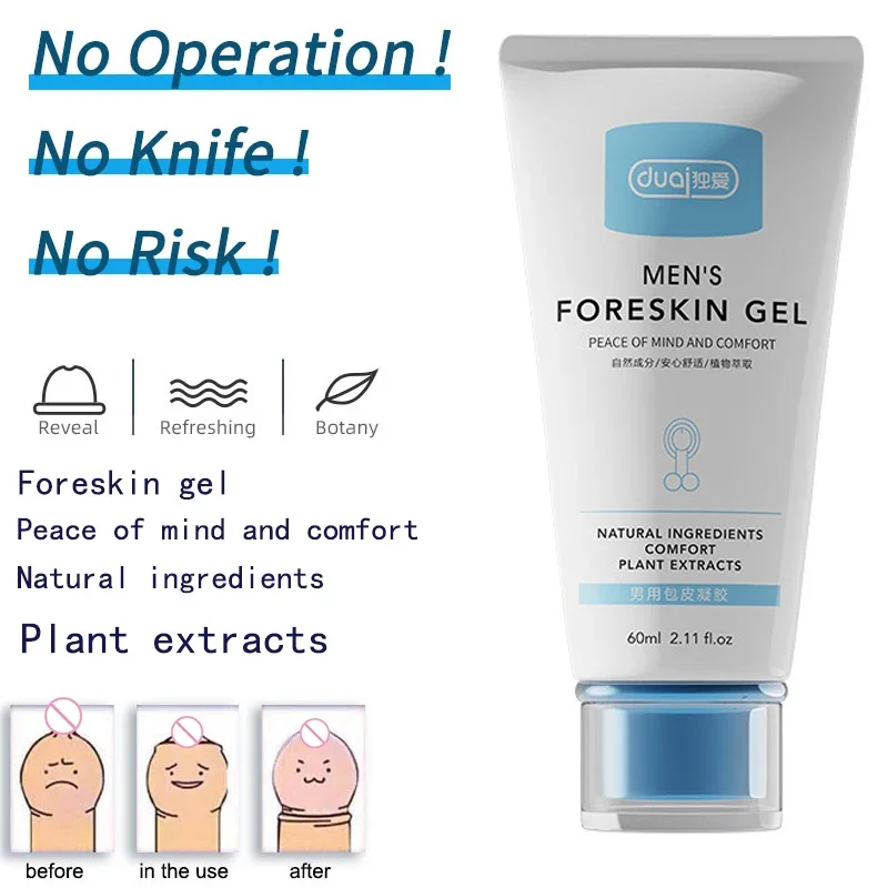Male-Foreskin-Phimosis-Correction-Care-Gel-Physical-Prepuce-Improve-For ...