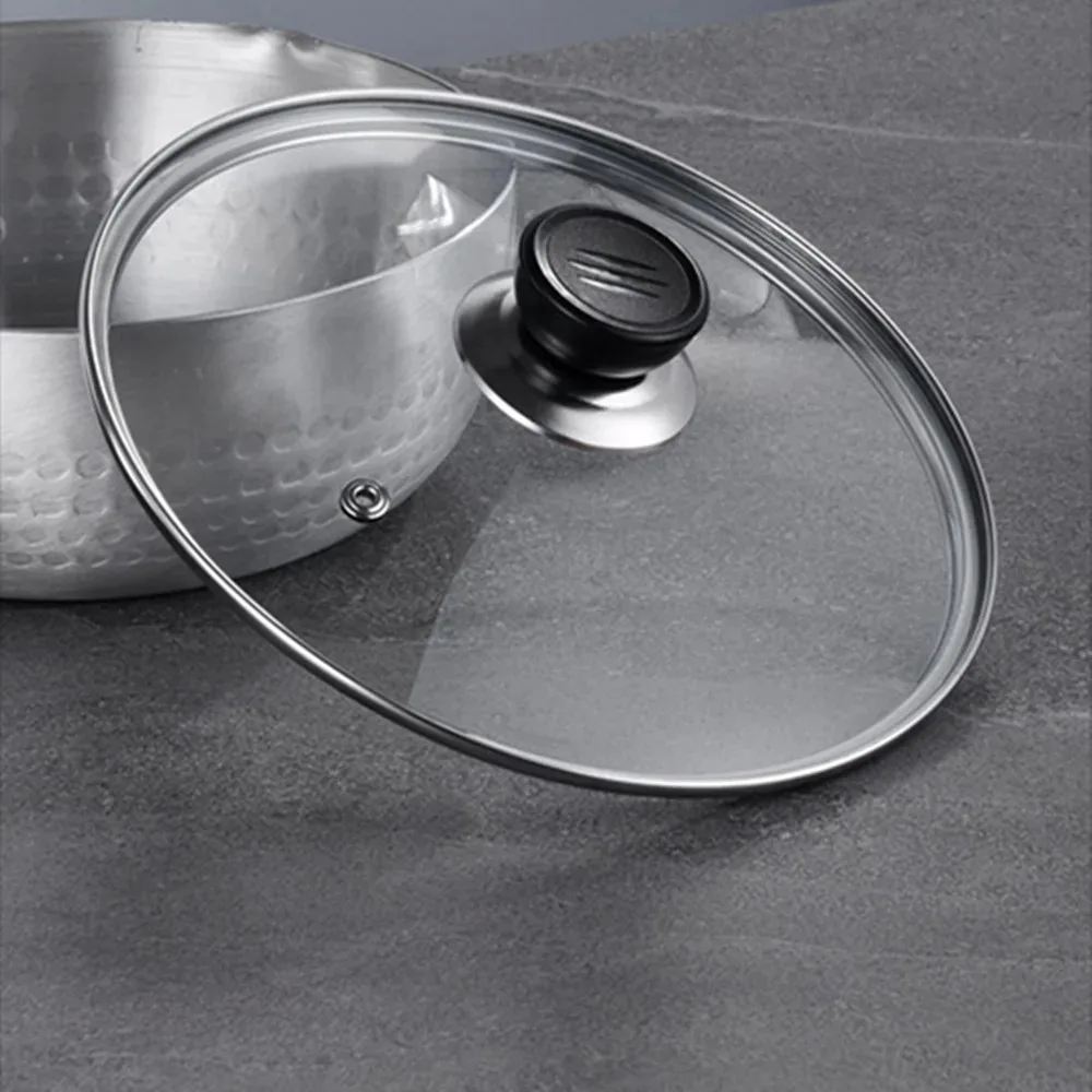Universal Pot Cover Tempered Glass Visible Frying Pan Cover Anti ...
