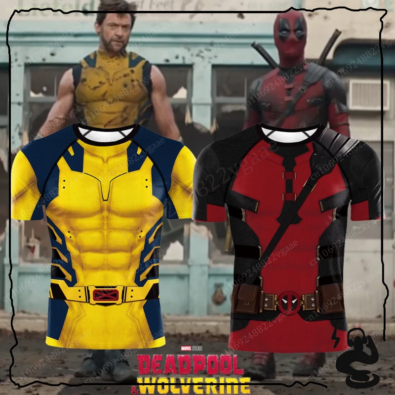 2024-Deadpool-Wolverine-T-Shirt-Men-3-Costume-Adult-Kids-Summer-Short ...