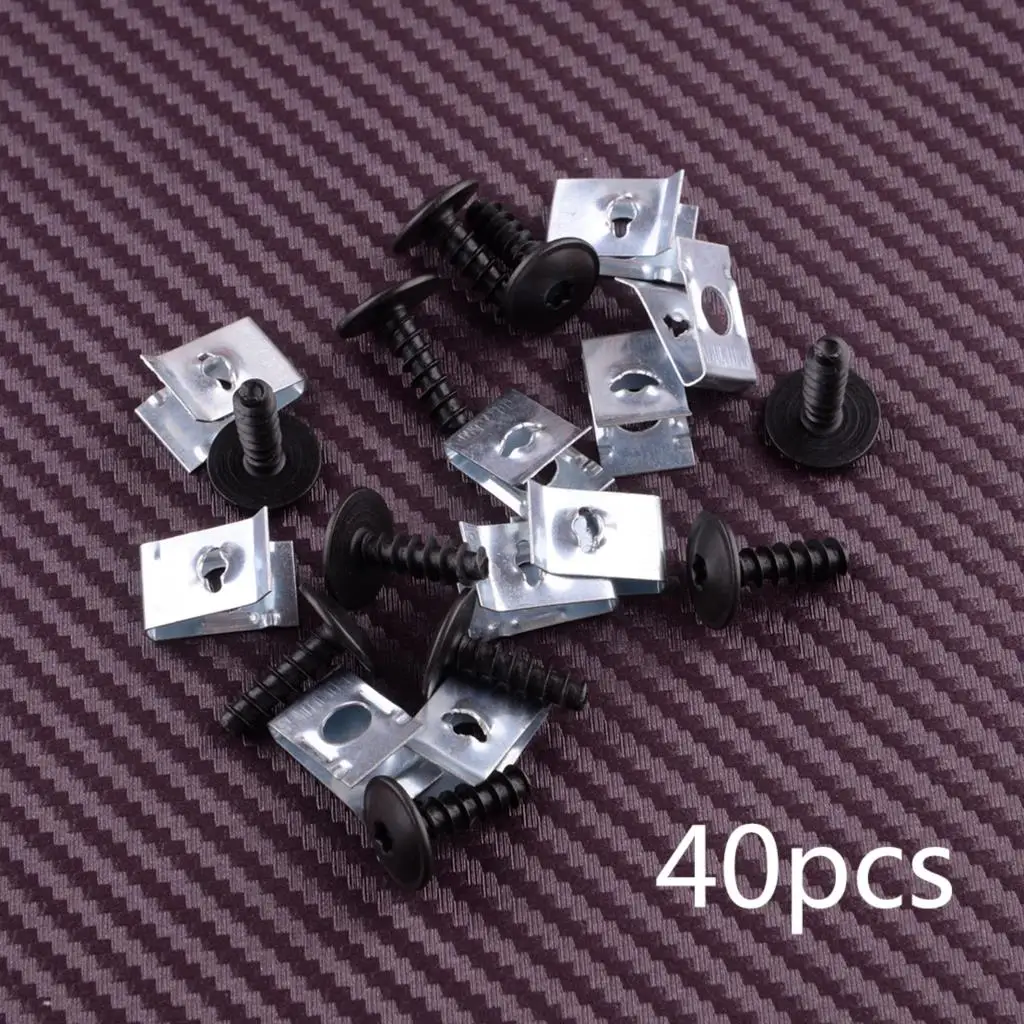 N10433701-40Pcs-set-Speed-U-Nut-Clip-Torx-Tapping-Screw-Bolt-Fender ...