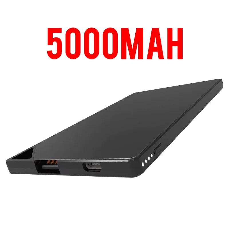 TNTOR 5000mAh Ultra-Thin Portable Power Bank 6mm USB 5V Fast Charging ...