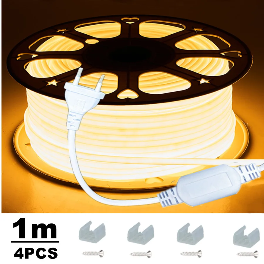 Waterproof 10M 20M 30M 220V COB LED Strip Neon Light High Brightness ...