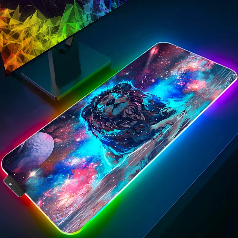 Cool Space Large RGB Mouse Pad Gaming XXL Mousepad LED Mause Pad Gamer ...