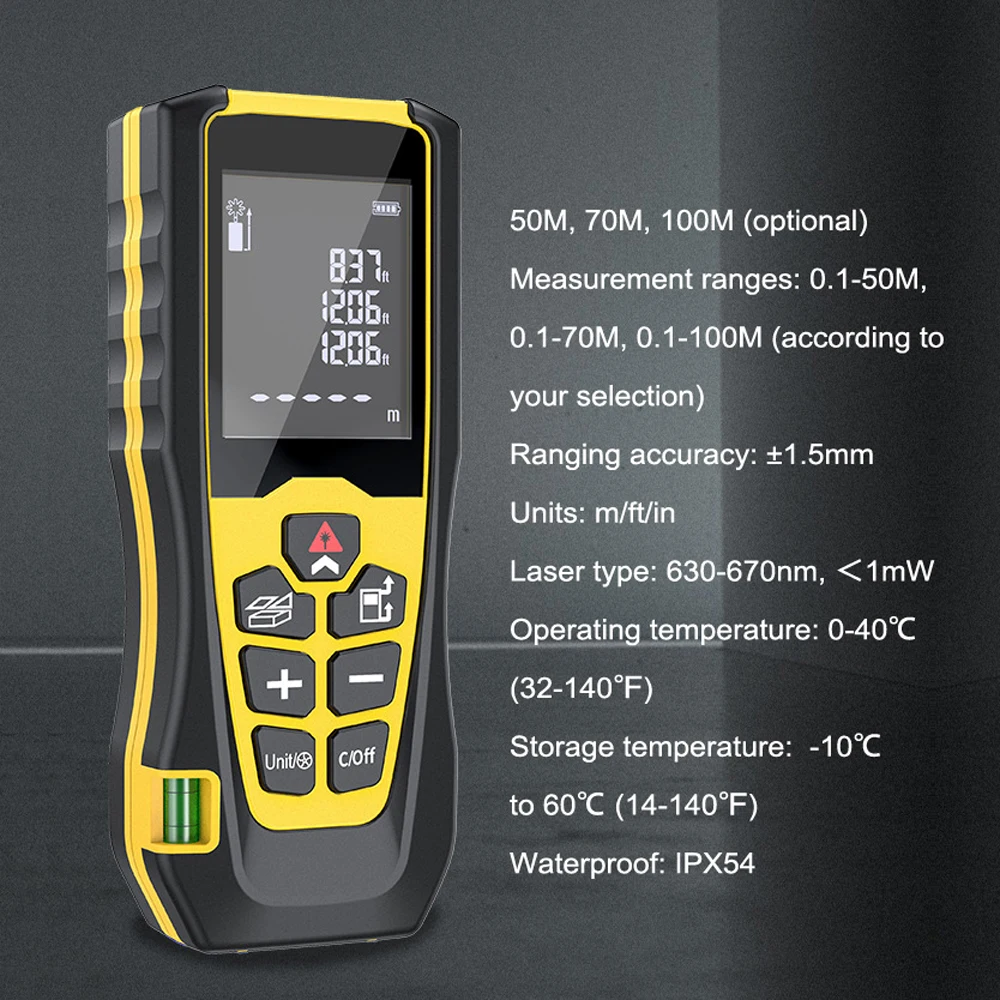 Handheld-Laser-Rangefinder-High-precise-Electronic-Measuring-Ruler ...