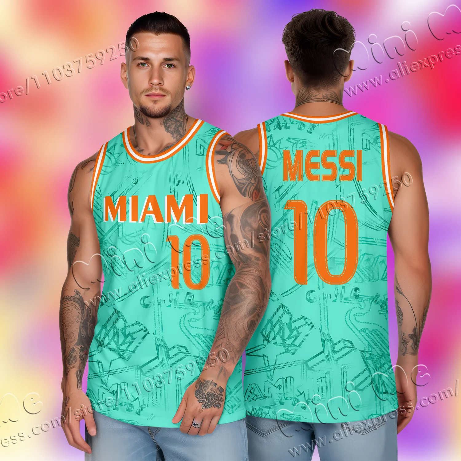 Summer-mesh-breathable-quick-drying-Miami-Messi-special-sports-vest-gym ...