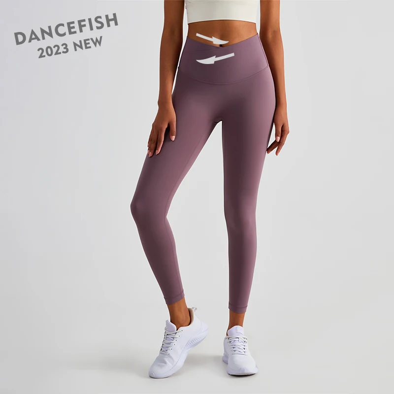 DANCEFISH-2023-Frauen-Lange-Hosen-Doppel-Schicht-Hohe-Taille-Bauch ...