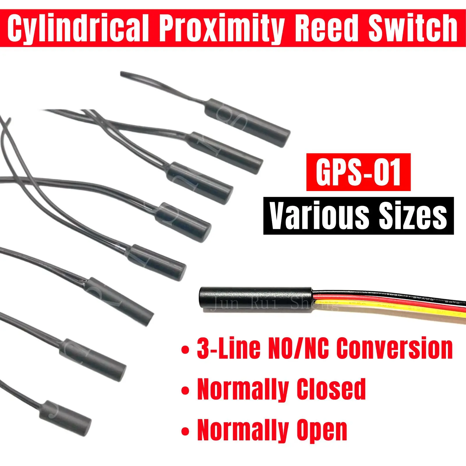 10PCS-Cylindrical-Reed-Switch-GPS-01-GPS-01B-Length-35CM-Normally-Open ...