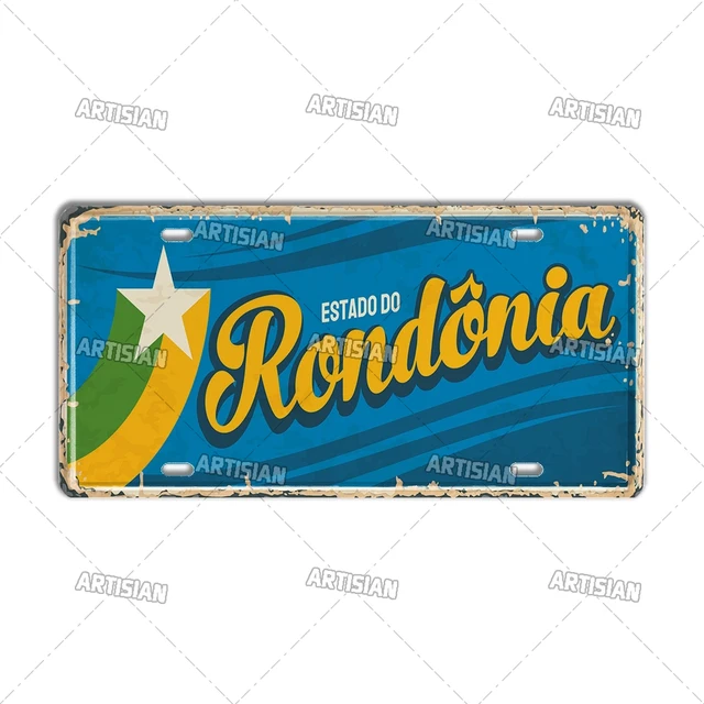 Artisian BRAZIL Landmark License Plate City Metal Tin Plaque State ...