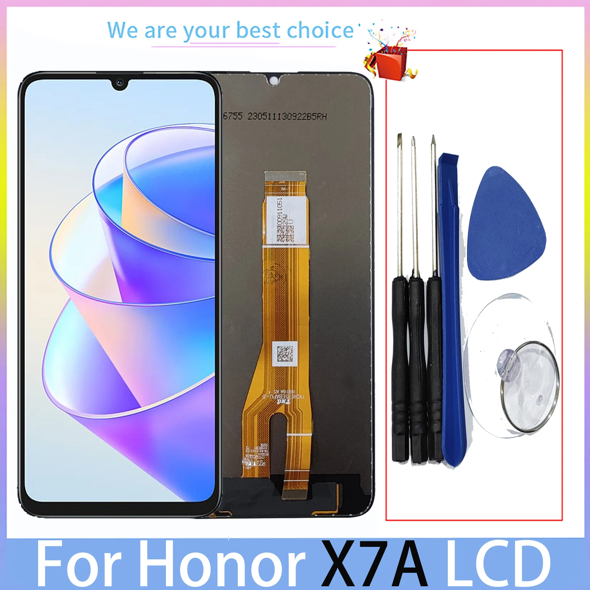 Para Honor X7A pantalla LCD Original con marco RKY-LX1RKY-LX2 RKY-LX3 ...