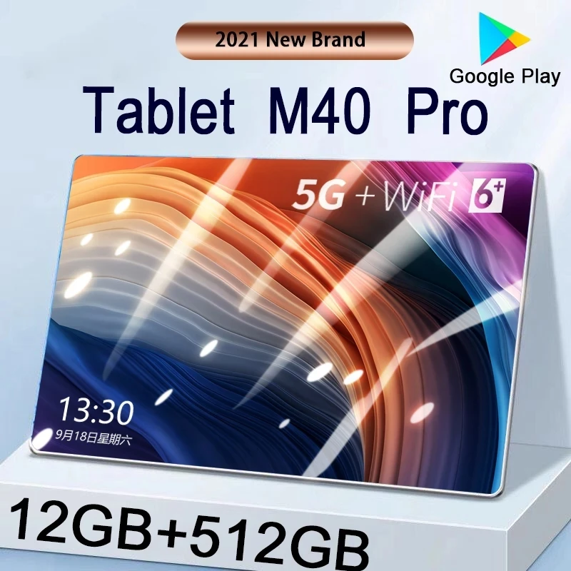 Tablet M40 Pro 10 Inch Tablete 12gb Ram 512gb Rom Tablet Android 10 Mtk ...