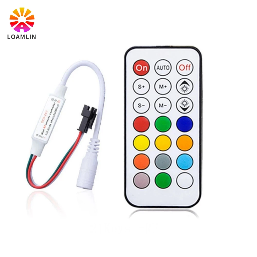 5-24V-21-Key-RF-Controller-Magic-RGB-LED-Controller-With-Remote-Control ...