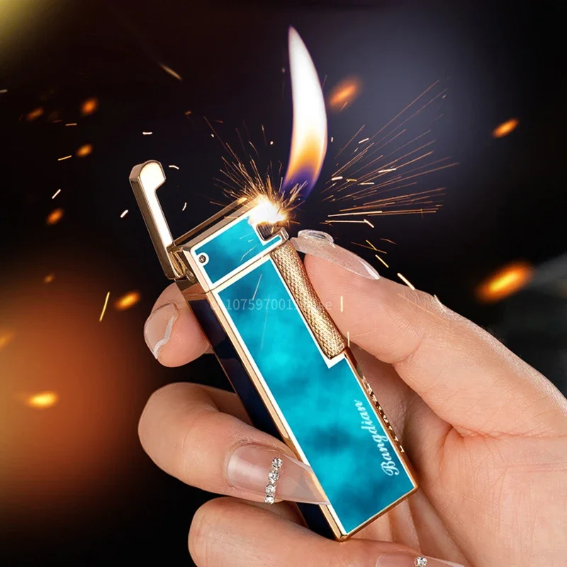 Butane-Gas-Lighters-Retro-Side-Slide-Grinding-Wheel-Ignition-Open-Flame ...