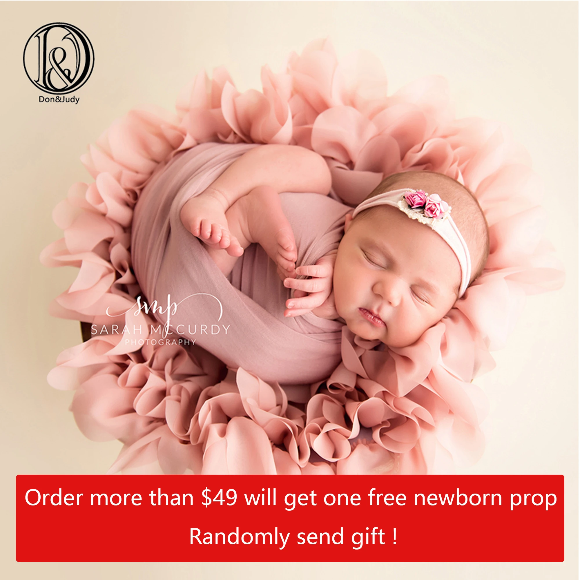 Blossom Soft Chiffon Newborn Blanket Stuffer Basket Filler Backdrop ...