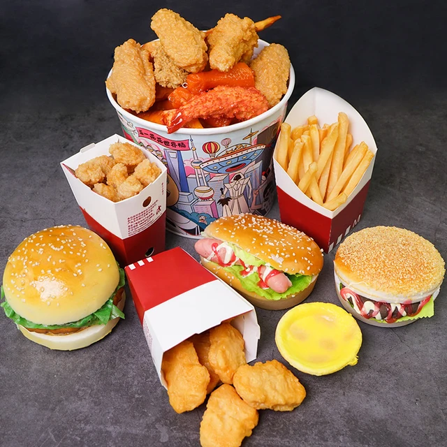 Simulated Chicken Nuggets French Fries 10 Piece Fake Chicken Nuggets ...