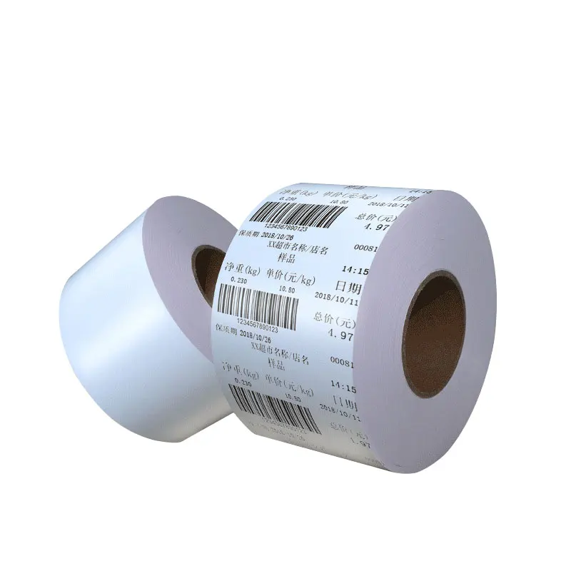 58mm 65M Thermal Linerless Label Self-adhesive Linerless Paper Lables ...