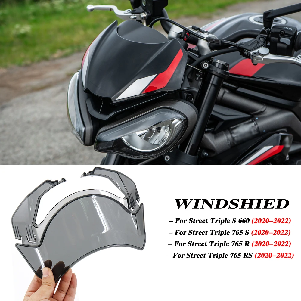 Clear-Smoke-Black-New-Motorcycle-S-660-765-S-RS-765-R-Windshield-Fits ...