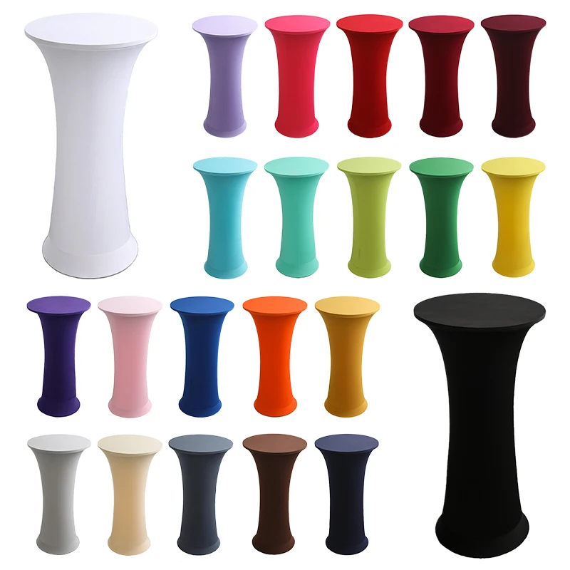 Cocktail-Round-Tablecloth-l-Spandex-Stretch-High-Top-Round-Table-Cover ...