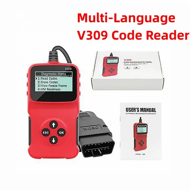 Multi-Language-V309-OBD2-Code-Reader-OBD-2-Scanner-OBDII-Digital ...