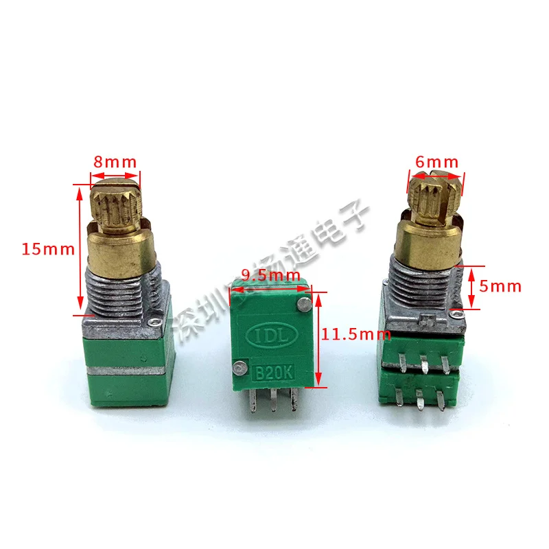 1 pcs 09 precision Dual-unit Stereo channel rotating Potentiometer B20K ...