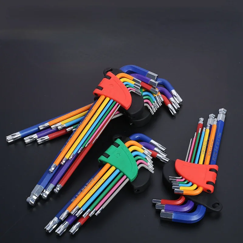 Bicycle-Repair-Allen-Key-Set-L-Wrench-Kit-For-Allen-Screw-9PCS-Long-Arm ...