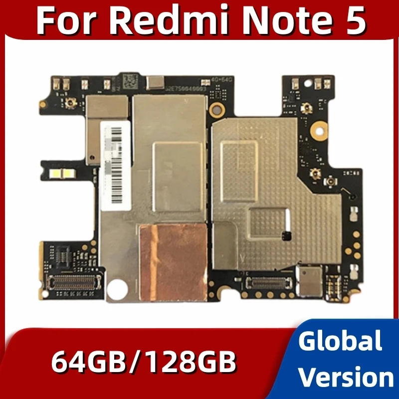 Fully Work For Xiaomi Hongmi Redmi Note 5 Note5 Motherboard 64GB 128GB Unlocked Original Logic ...