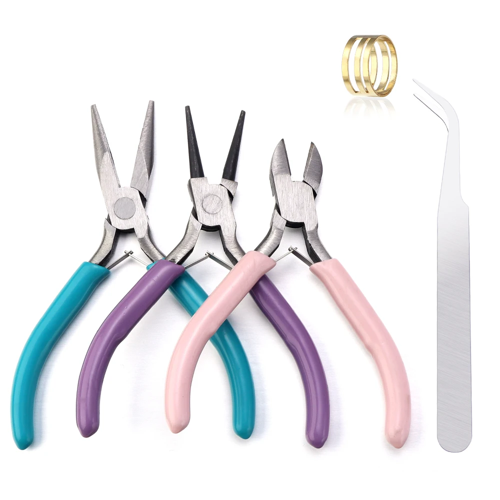 Portable-3-Color-Metal-Pliers-Tool-Set-Jewelry-Making-Round-Nose-Plier ...