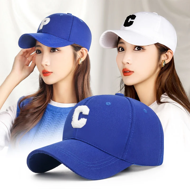 Women-Fashion-Baseball-Cap-Cotton-Soft-Top-Hats-Embroidery-Letter-C ...