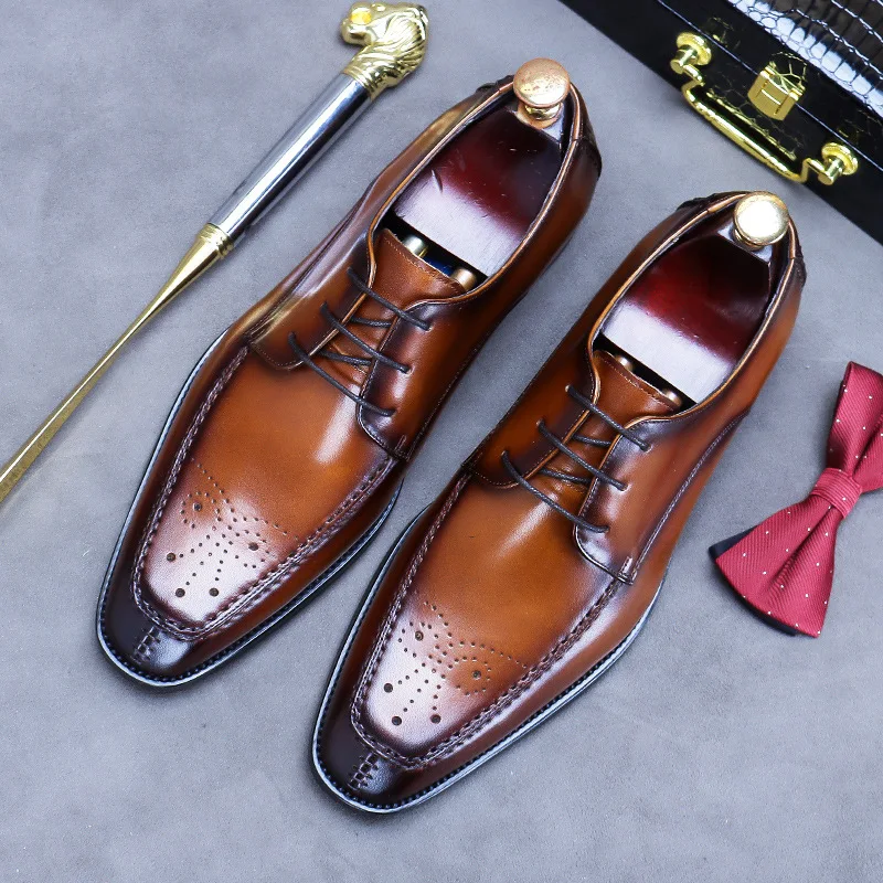 Brock-Shoes-Office-Shoes-Vintage-Design-Oxford-Men-Dress-Shoes-Handmade ...