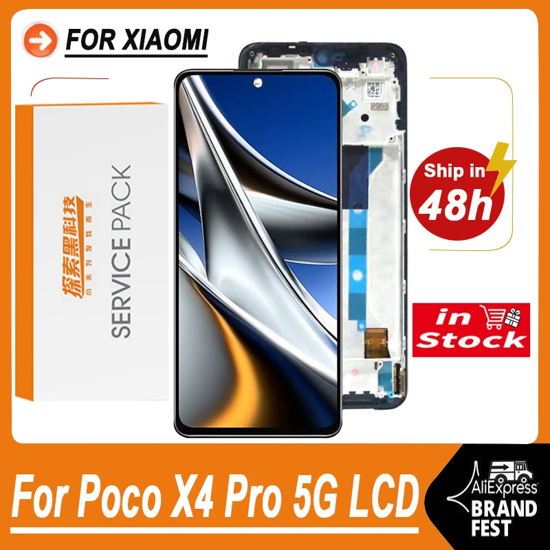 100% Tested 6.67''AMOLED For Xiaomi Poco X4 Pro 5G LCD With Touch ...